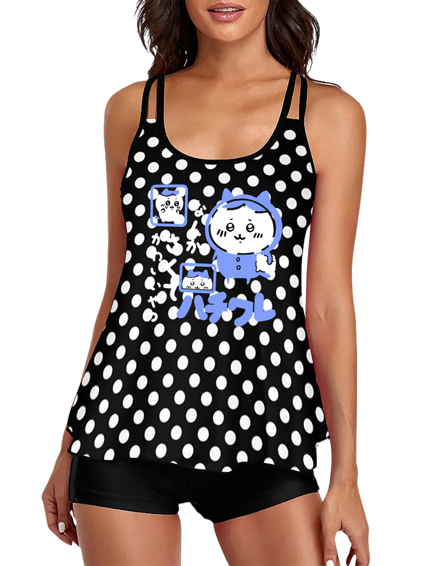 Chiikawa Hachiware Women's Two Piece Swimming Suit Set Swimsuit And ...