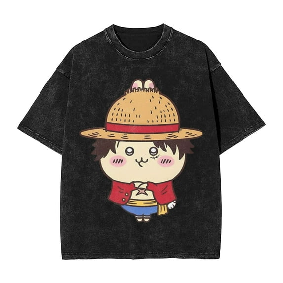 Chiikawa Heavy Metal Usagi Hachiware Washed T Shirts Streetwear Hip Hop ...