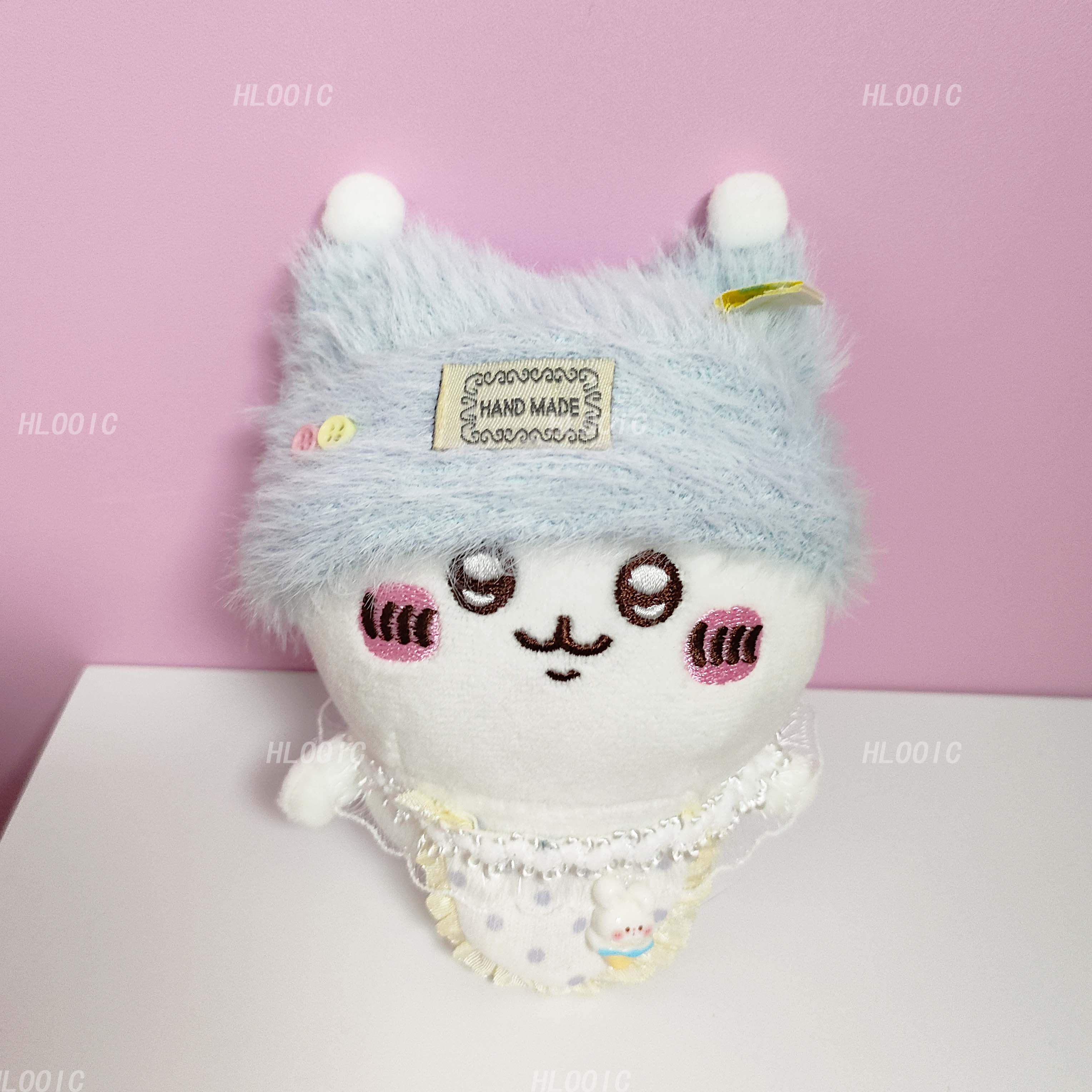 Chiikawa Kawaii Hachiware Usagi Costume with Glasses Bib and Hat Cute ...