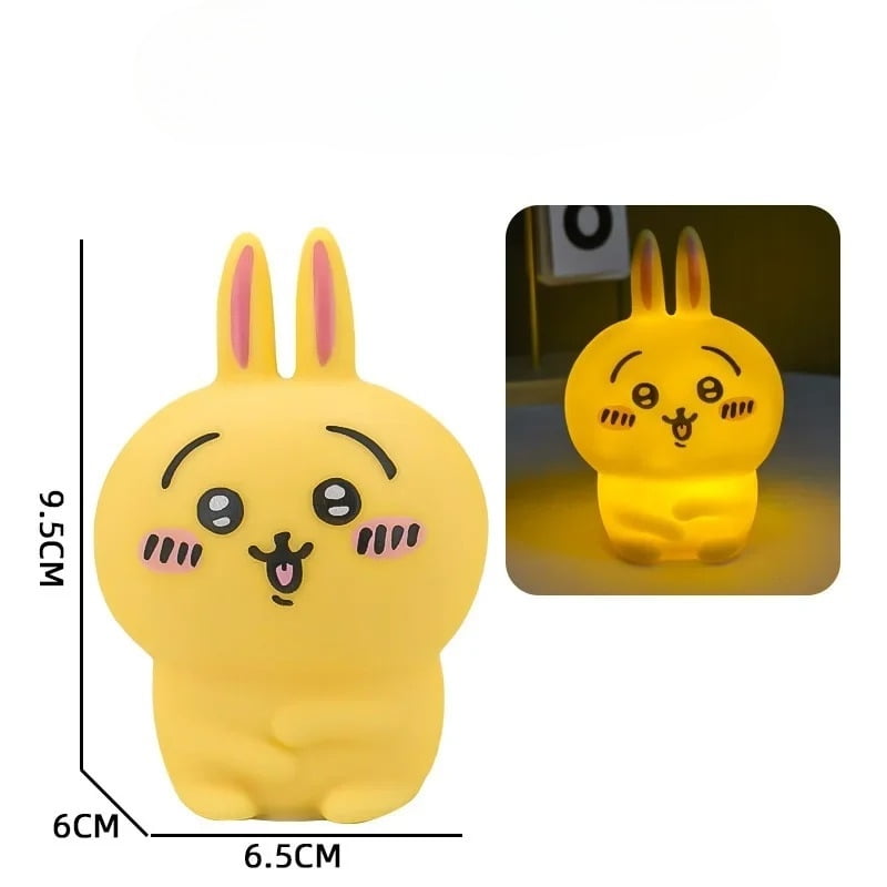 Chiikawa LED Night Light Hachiware Usagi Rabbit Lamp Bedroom Desktop ...