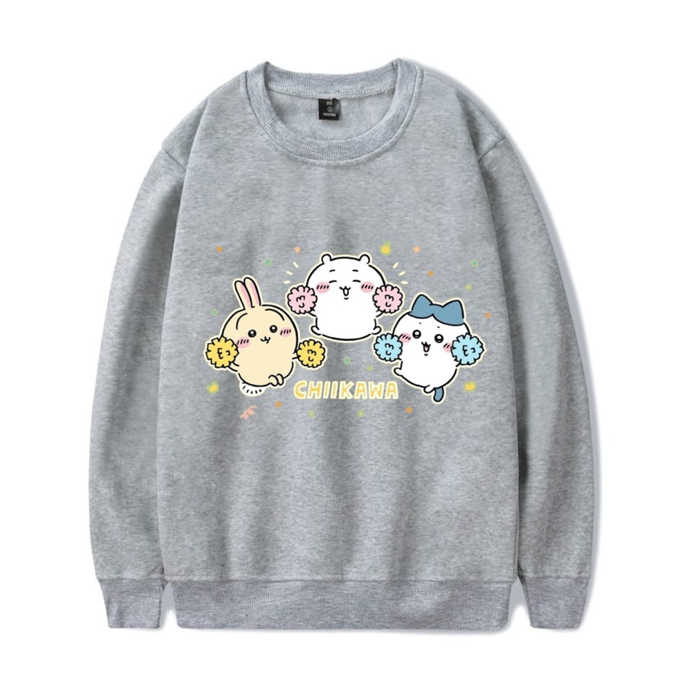 Chiikawa Merch New Logo Printed Long Sleeve Classic Trend Sweatshirt ...