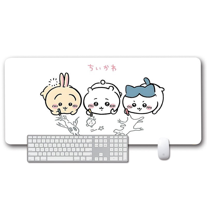 Chiikawa Mouse Pad Kawaii Large Gamer Mousepad Home Office Computer ...