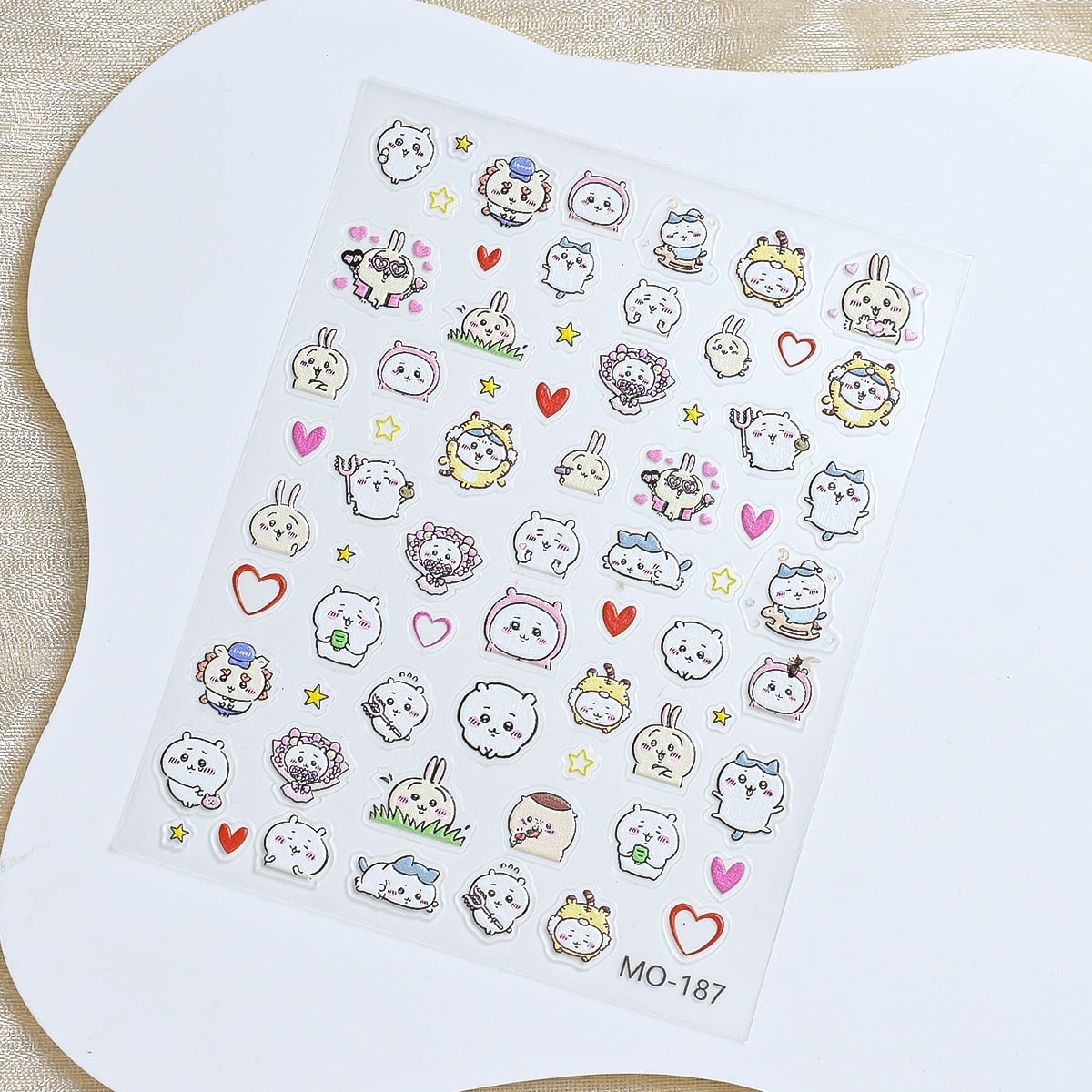 Chiikawa Nail Art Stickers Cute Jiikawa Xiaohachi Usaki Jiyi Embossed ...