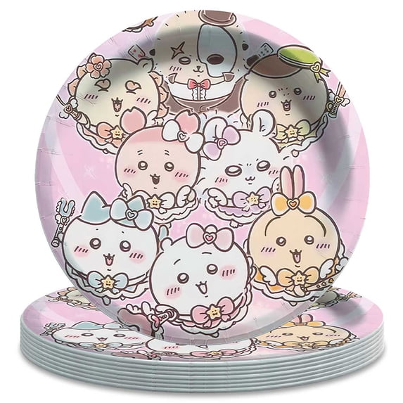 Chiikawa Paper Plates Birthday Decorations Party Supplies Tableware ...