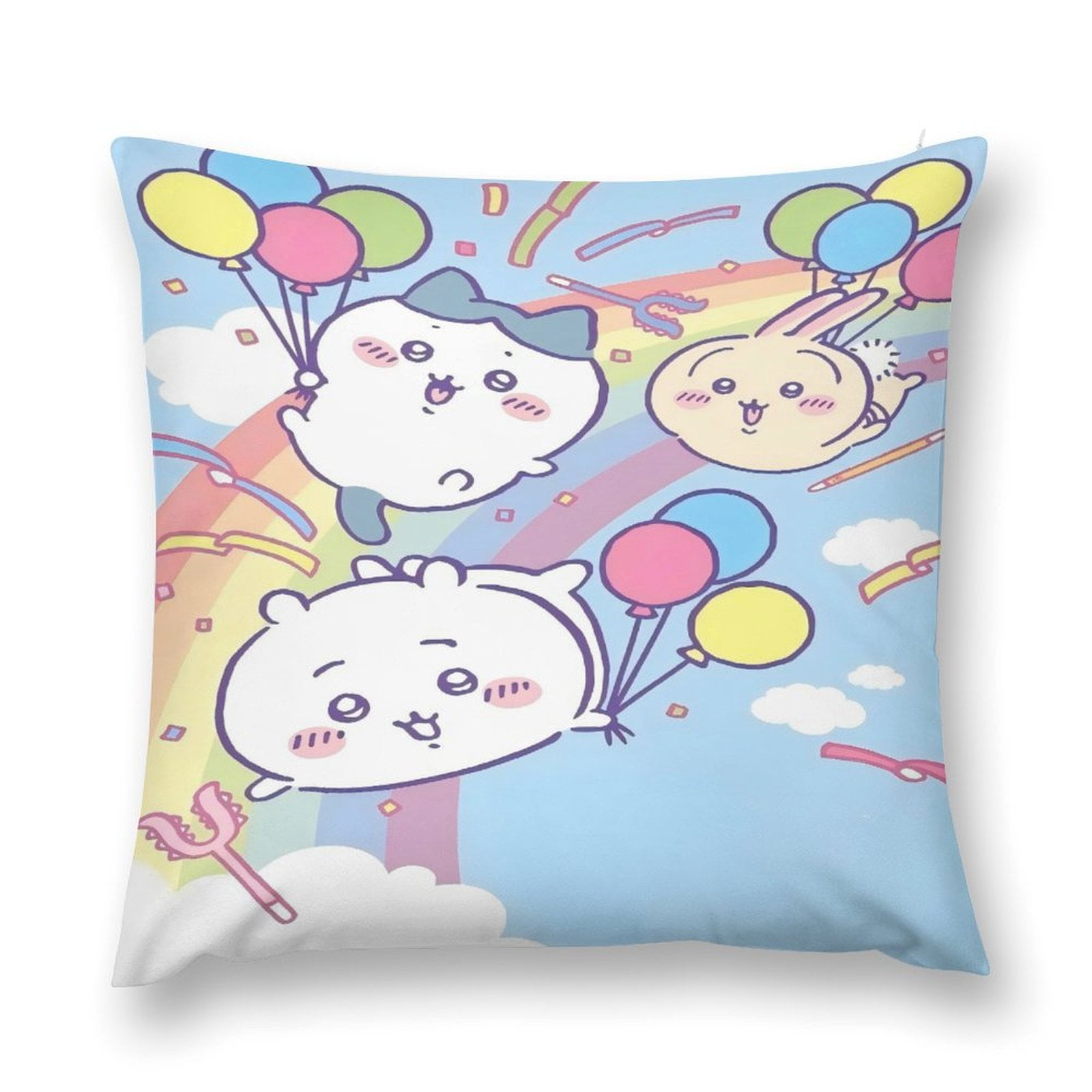 Chiikawa Pillow cover square cushion cover cartoon home decoration suitable for sofa bedroom ...