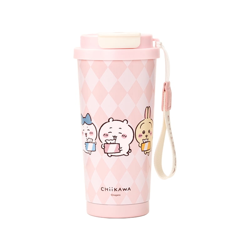 Chiikawa Pink Stainless Steel Vacuum Insulated Coffee Tumbler with ...