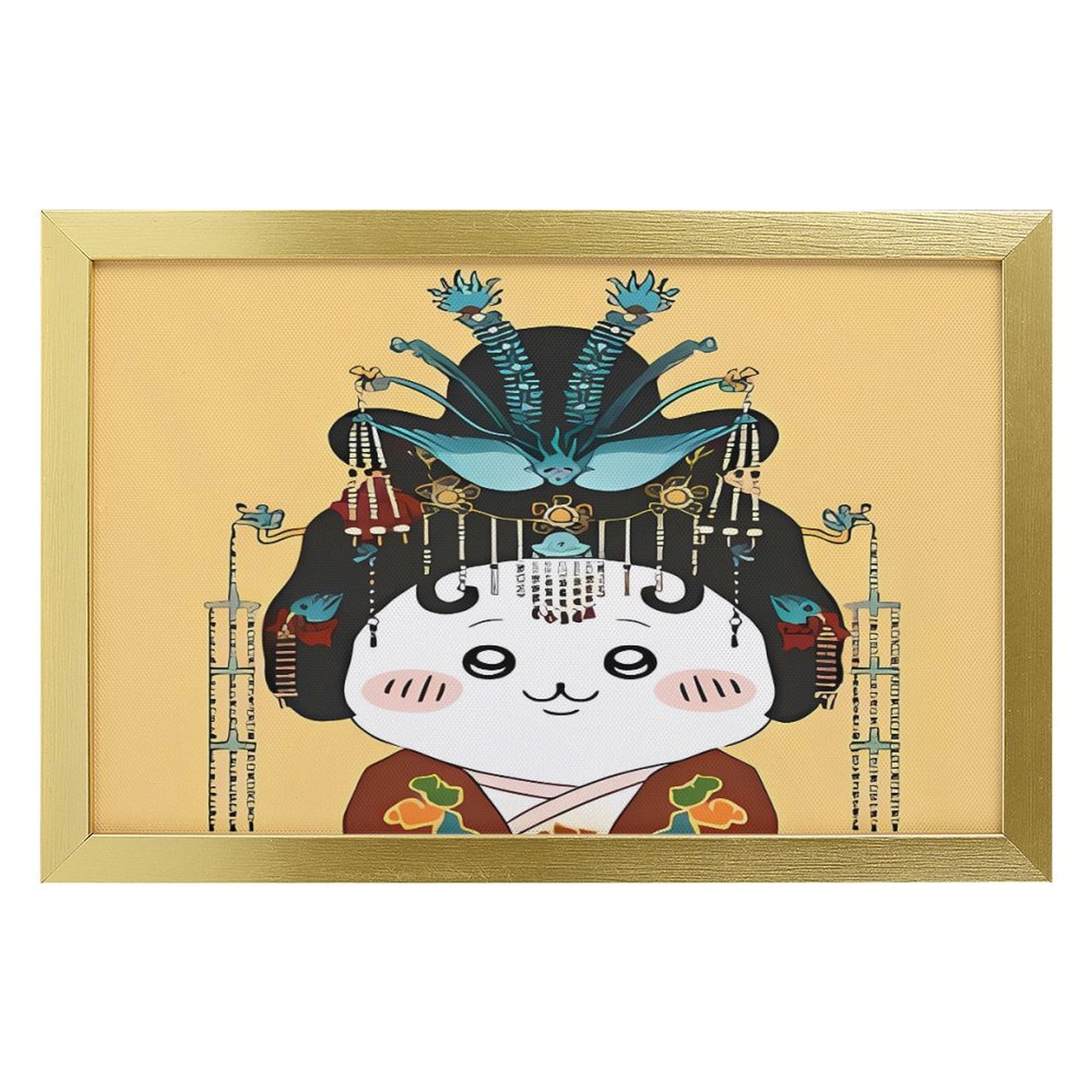 Chiikawa Plane Outer Frame Decorative Canvas Painting Wall Hanging Art ...