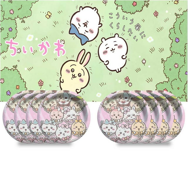 Chiikawa Plates Birthday Supplies Decorations Decor Backdrop Banner ...