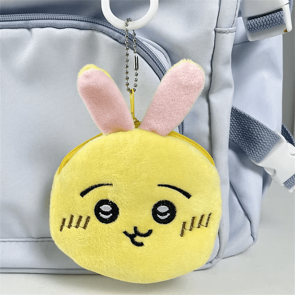 Chiikawa Plush Wallet Kawaii Usagi Hachiware Coin Wallet Headphone Data ...