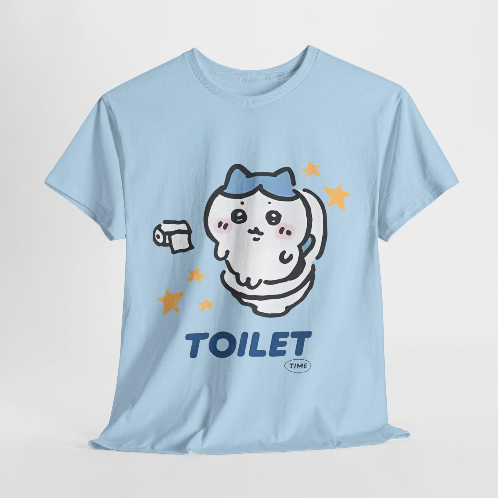 Chiikawa Sanrio Japanese Funny Toilet Meme Cotton Unisex Tee,Sport Grey ...