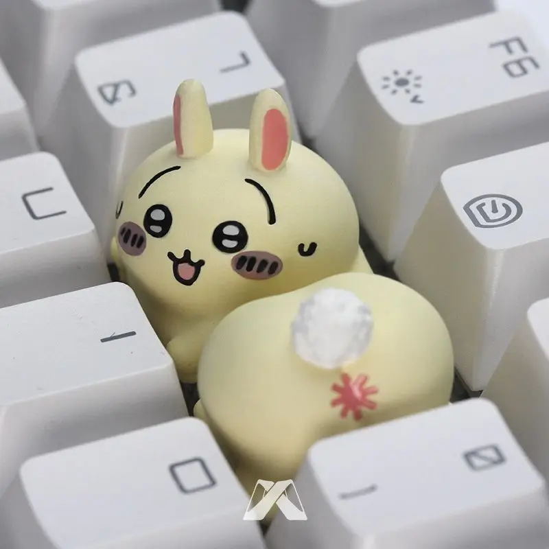 Chiikawa Squid Usagi Anime Kawaii Personalized Resin Art Keycap ...