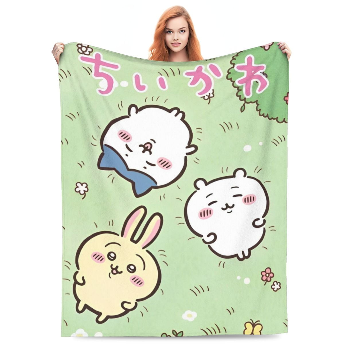 Chiikawa Star Soft Warm Blankets Travel Office Plush Bedding Throws Fluffy Living Room Flannel ...