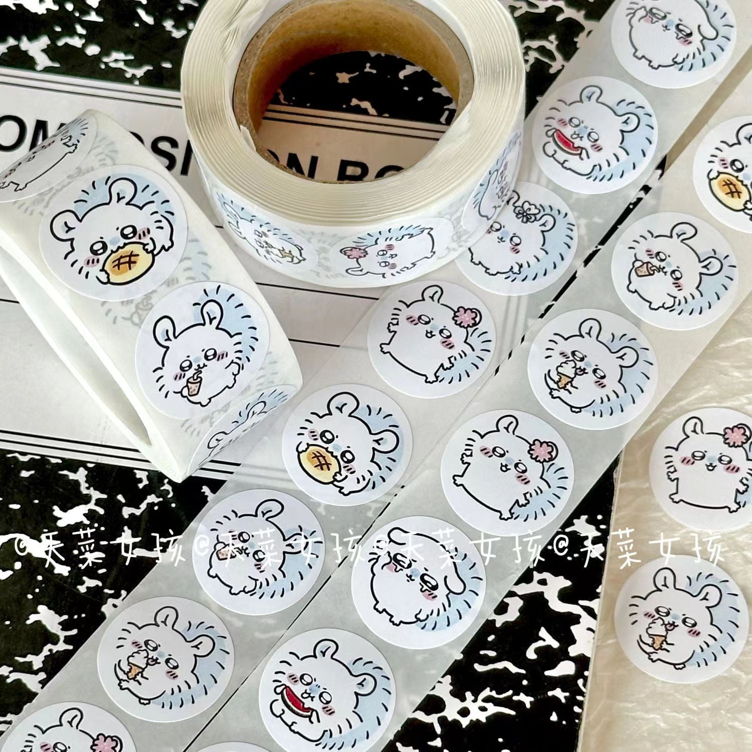 Chiikawa Sticker Momonga モモンガMomoka Cute Roll Sticker Decoration Hand ...