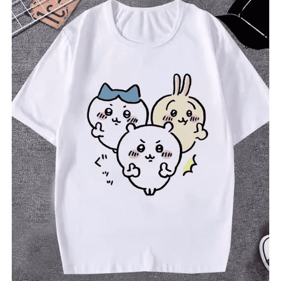 Chiikawa T-Shirts Crew Neck Tees Short Sleeve Clothes Classic Style ...