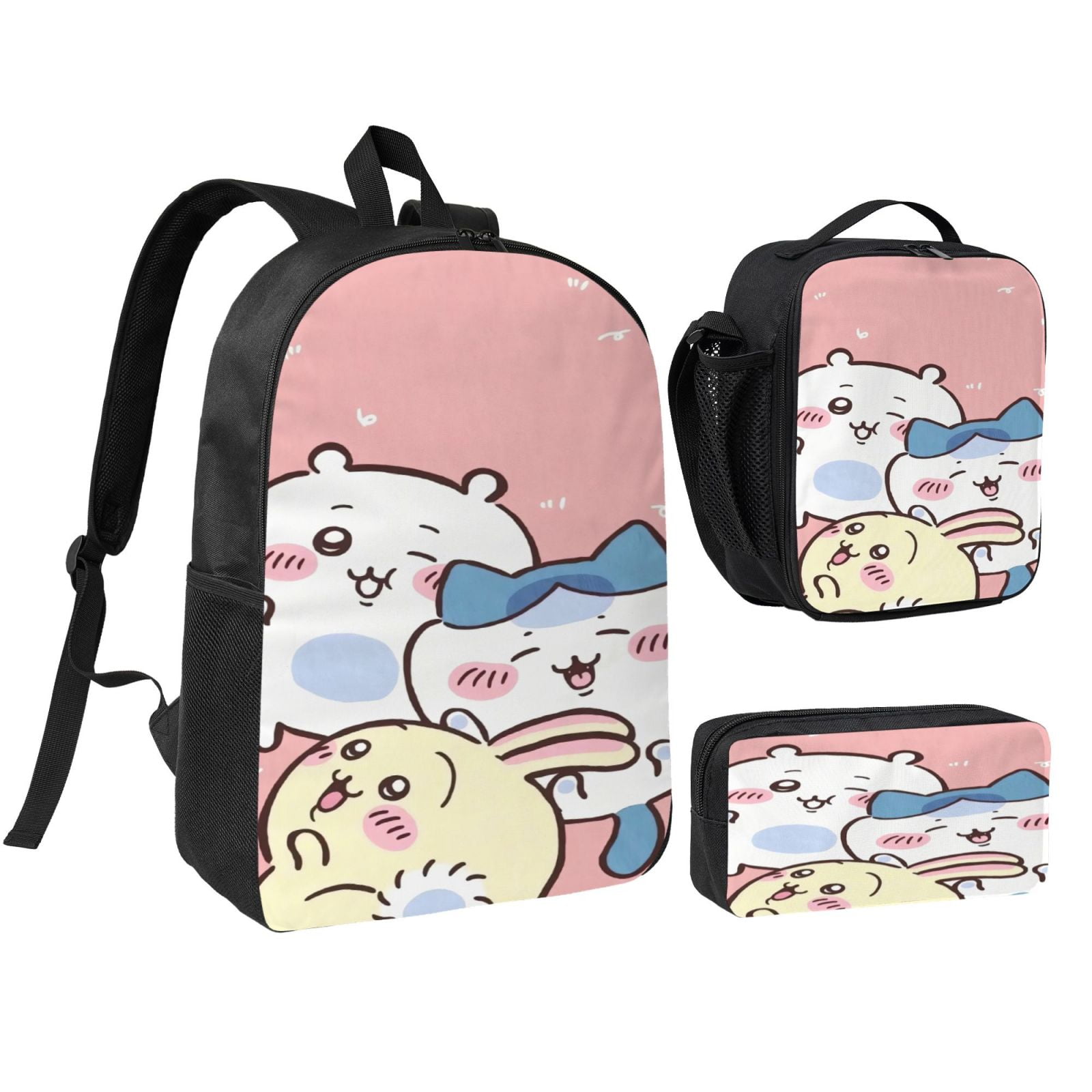 Chiikawa Three piece backpack set young backpack combination backpack ...
