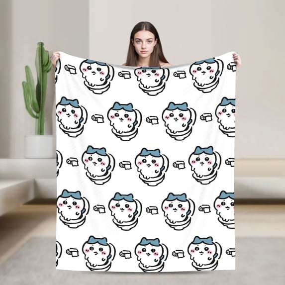 Chiikawa Toilet Blankets Fleece Awesome Soft Throw Blankets for Home ...