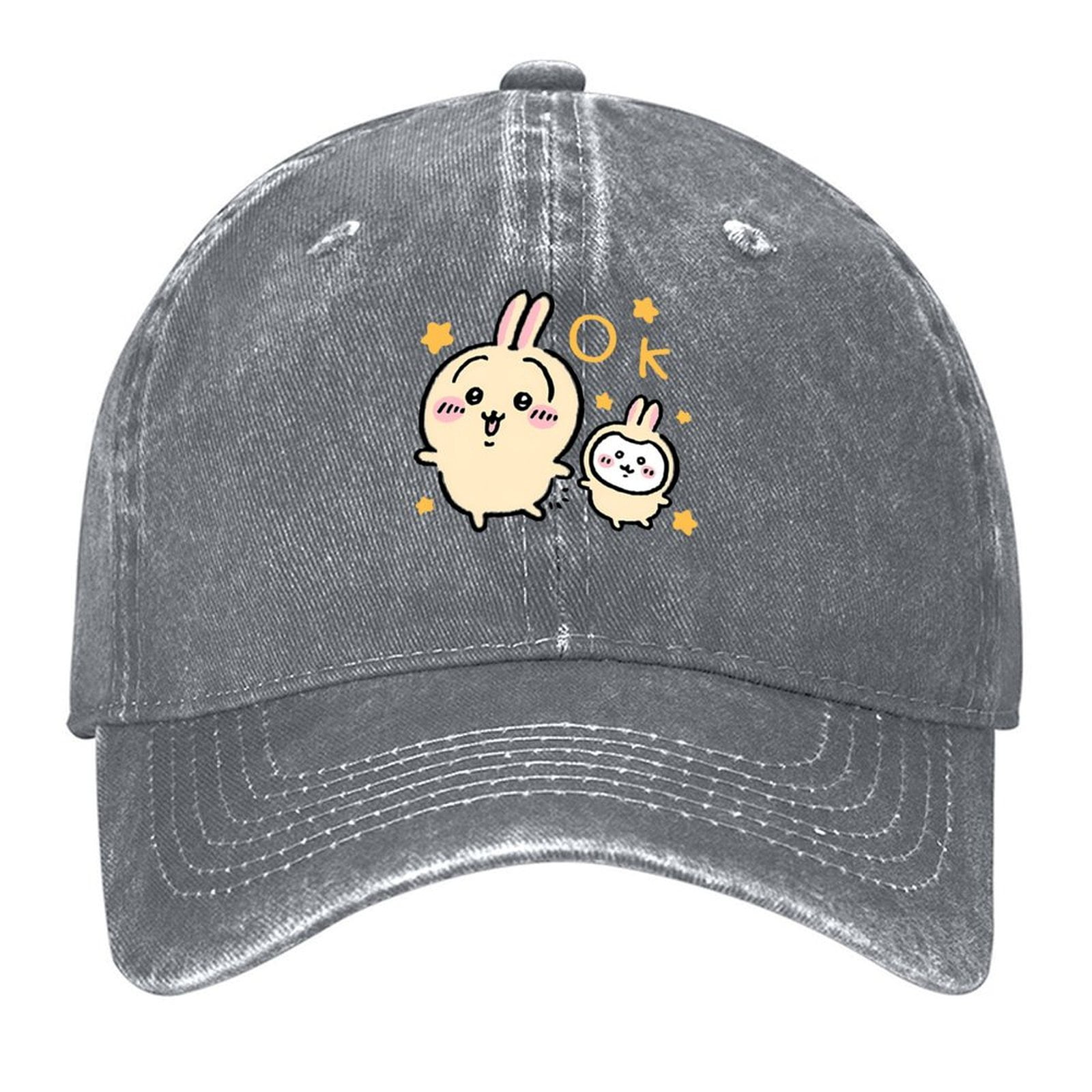 Chiikawa Usagi Baseball Cap Water-Washed Denim Cap Comfortable And ...