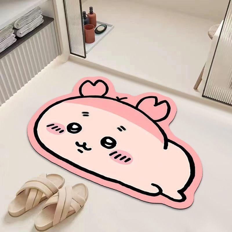 Chiikawa Usagi Hachiware Bathroom Floor Mat Diatom Mud Absorb Water ...