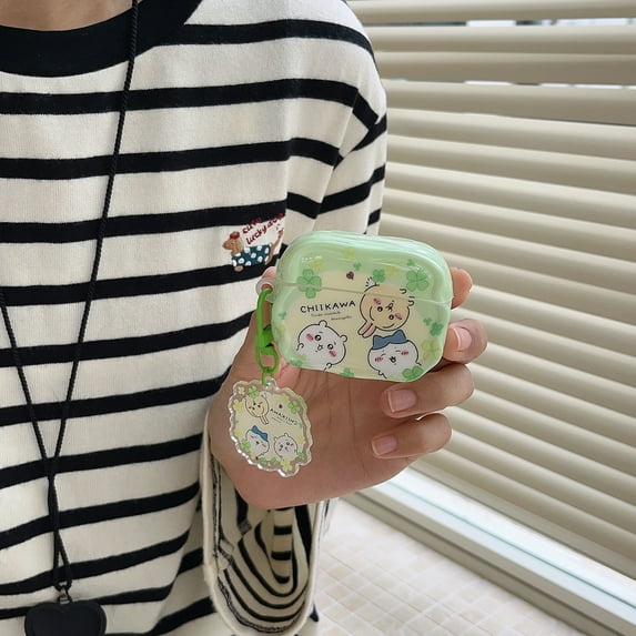Chiikawa Usagi Hachiware Lucky Four Leaves Clover Earphone Case For ...