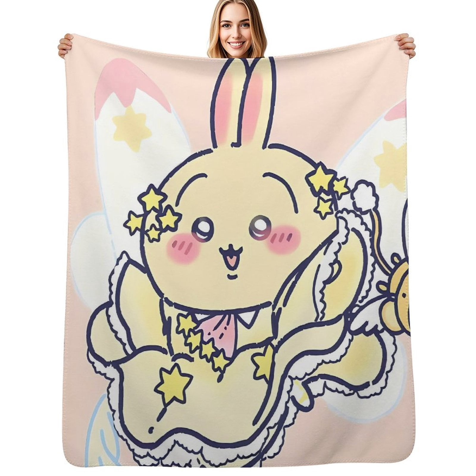 Chiikawa Usagi Lamb Fur Blanket Small Blanket Soft And Comfortable ...