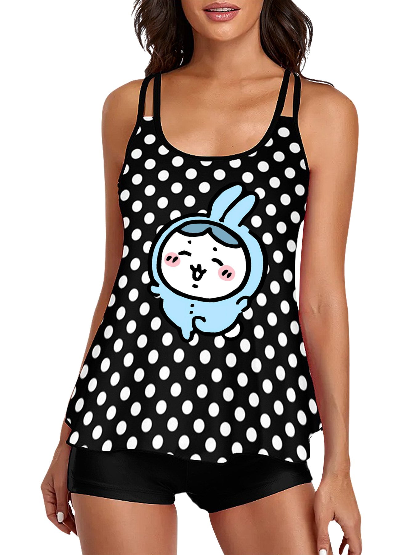 Chiikawa Usagi Women's Two Piece Swimming Suit Set Swimsuit And ...