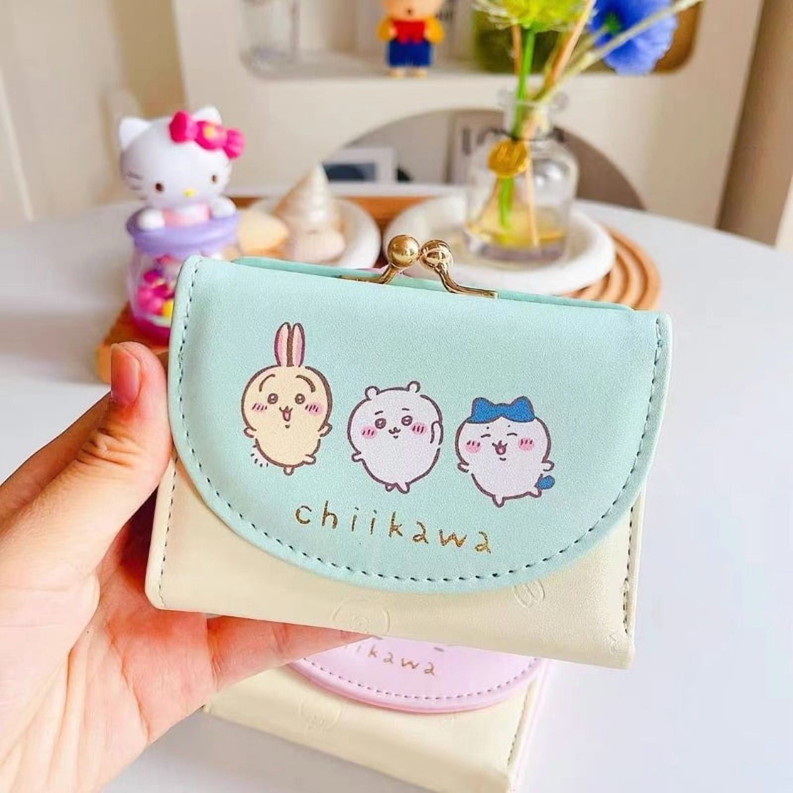 Chiikawa Wallet Usagi Cartoon Cute Character Short Buckle Change Card ...
