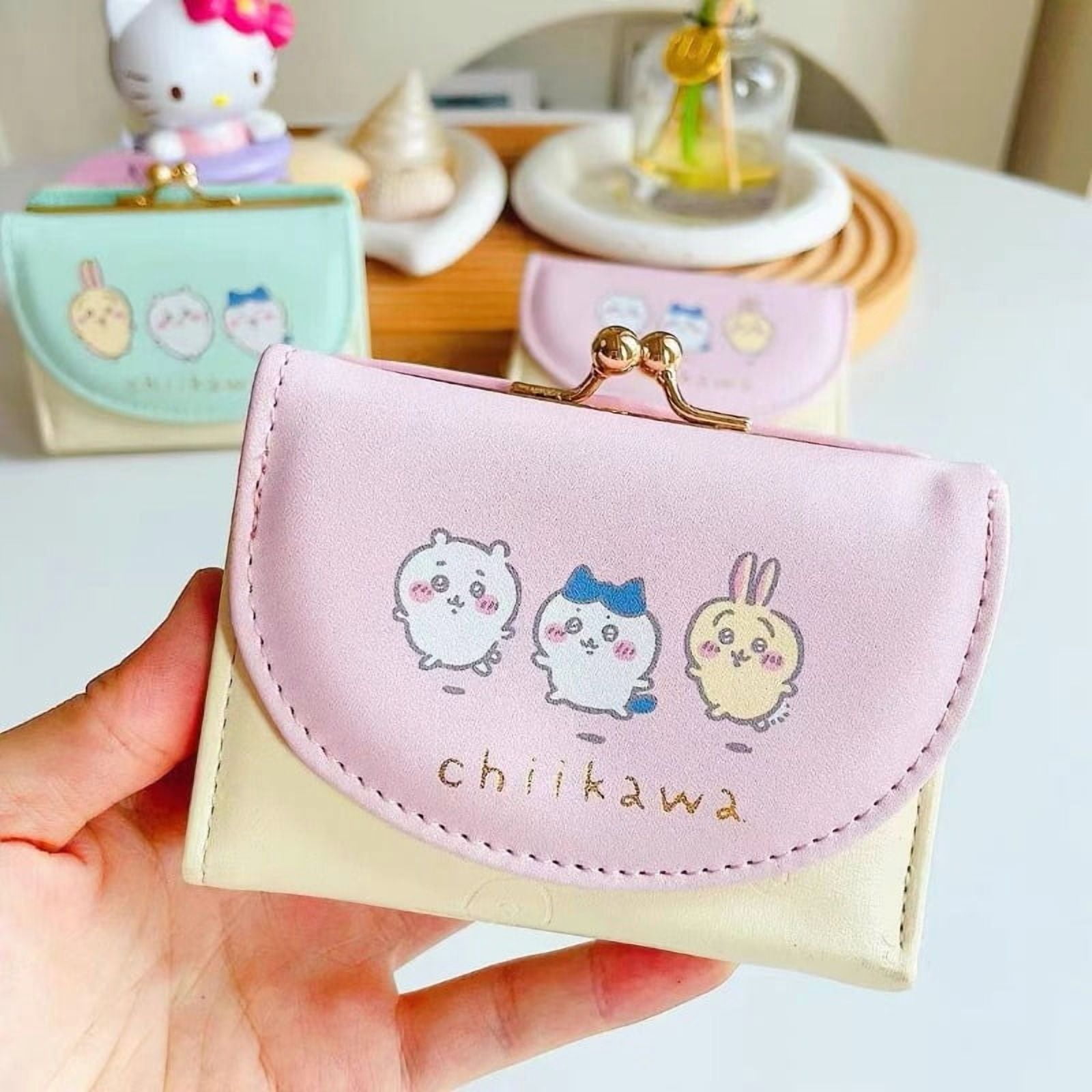 Chiikawa Wallet Usagi Cartoon Cute Character Short Buckle Change Card ...