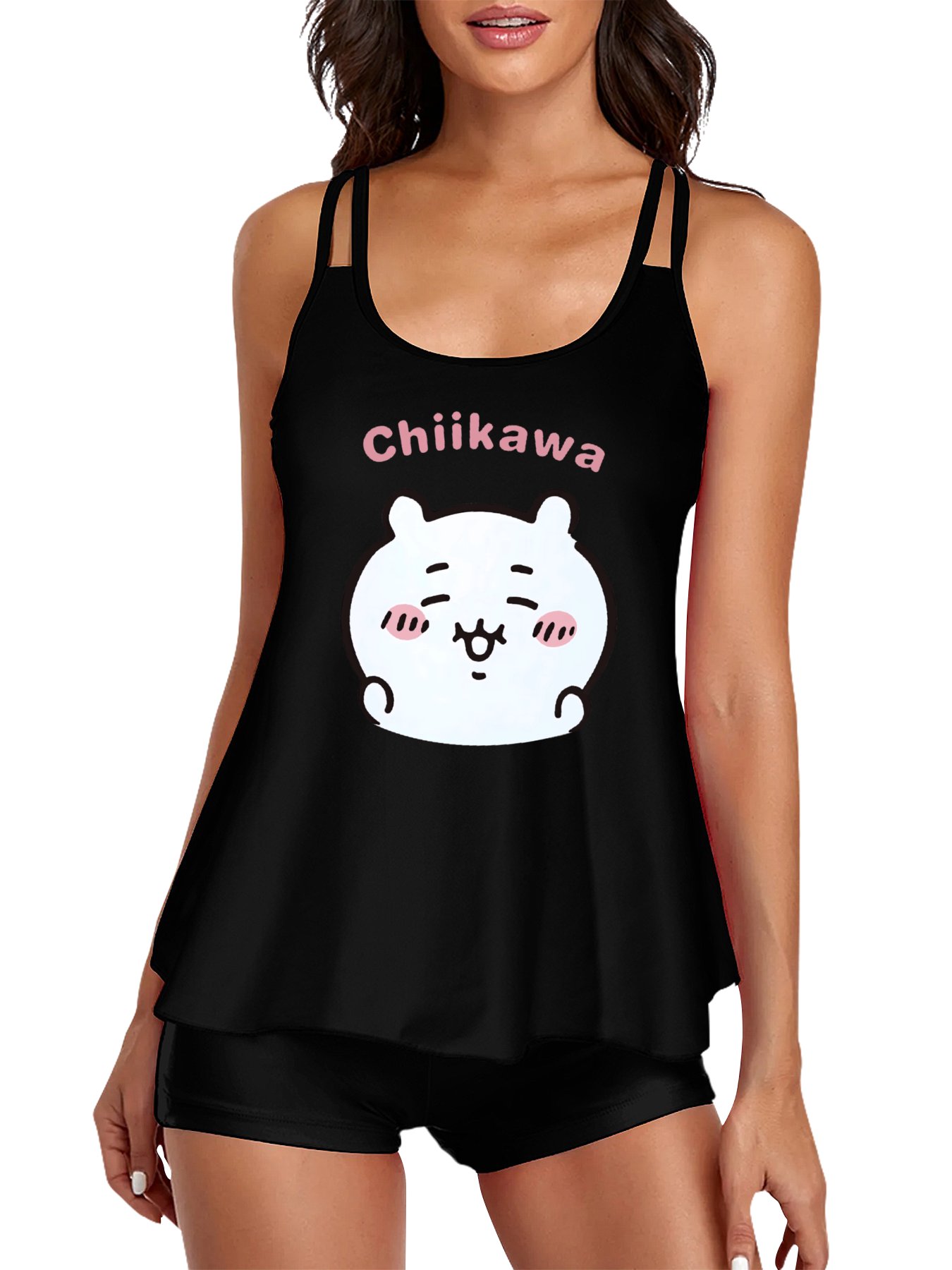 Chiikawa Women's Separate Swimsuit Bikini And Swimming Trunks Set Loose ...