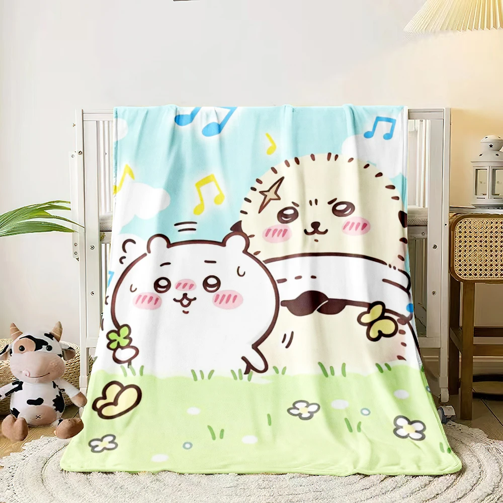 Chiikawa blanket - Lightweight Flannel Throw for sofa, travel, camping ...