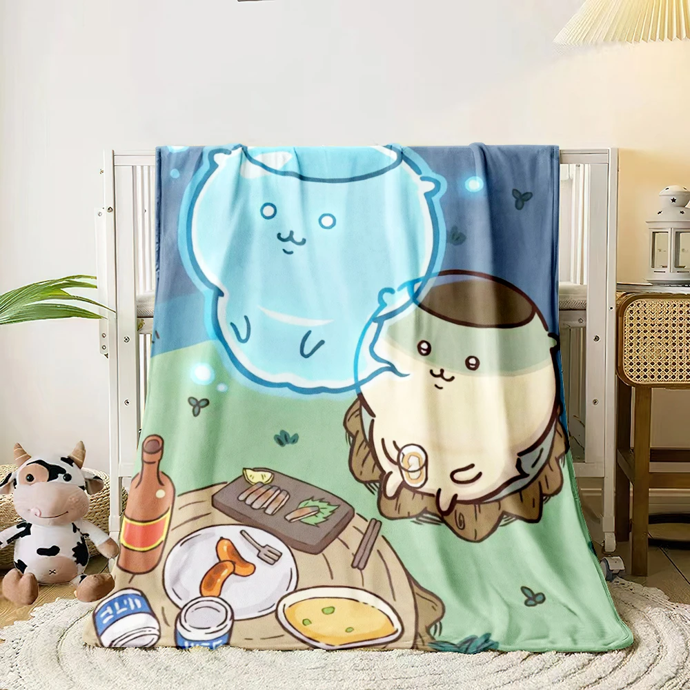 Chiikawa blanket - Lightweight Flannel Throw for sofa, travel, camping ...