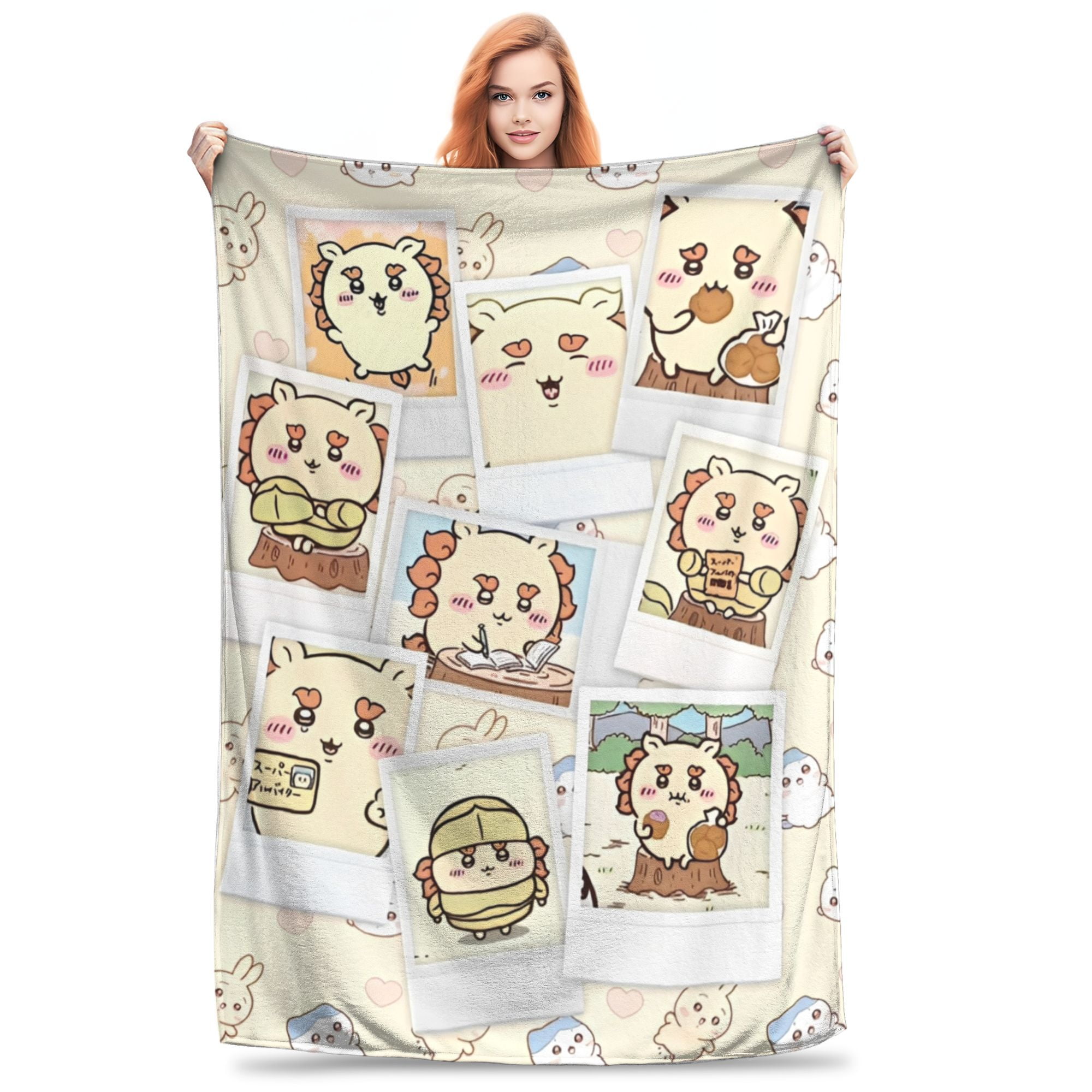 Chiikawas Hachiware Usagi Throw Blanket for Couch Soft Cozy Plush ...