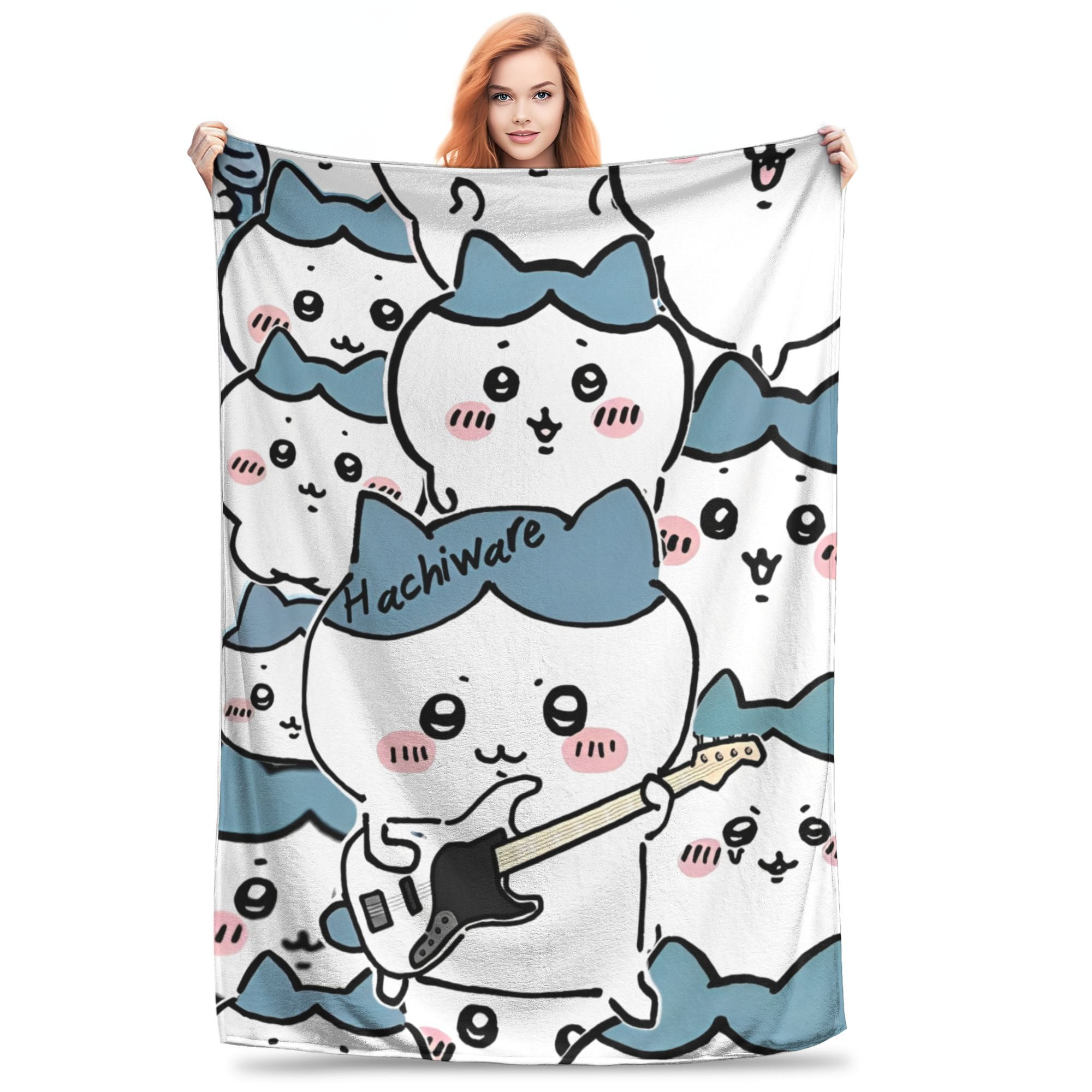 Chiikawas Hachiware Usagi Throw Blanket for Couch Soft Cozy Plush ...