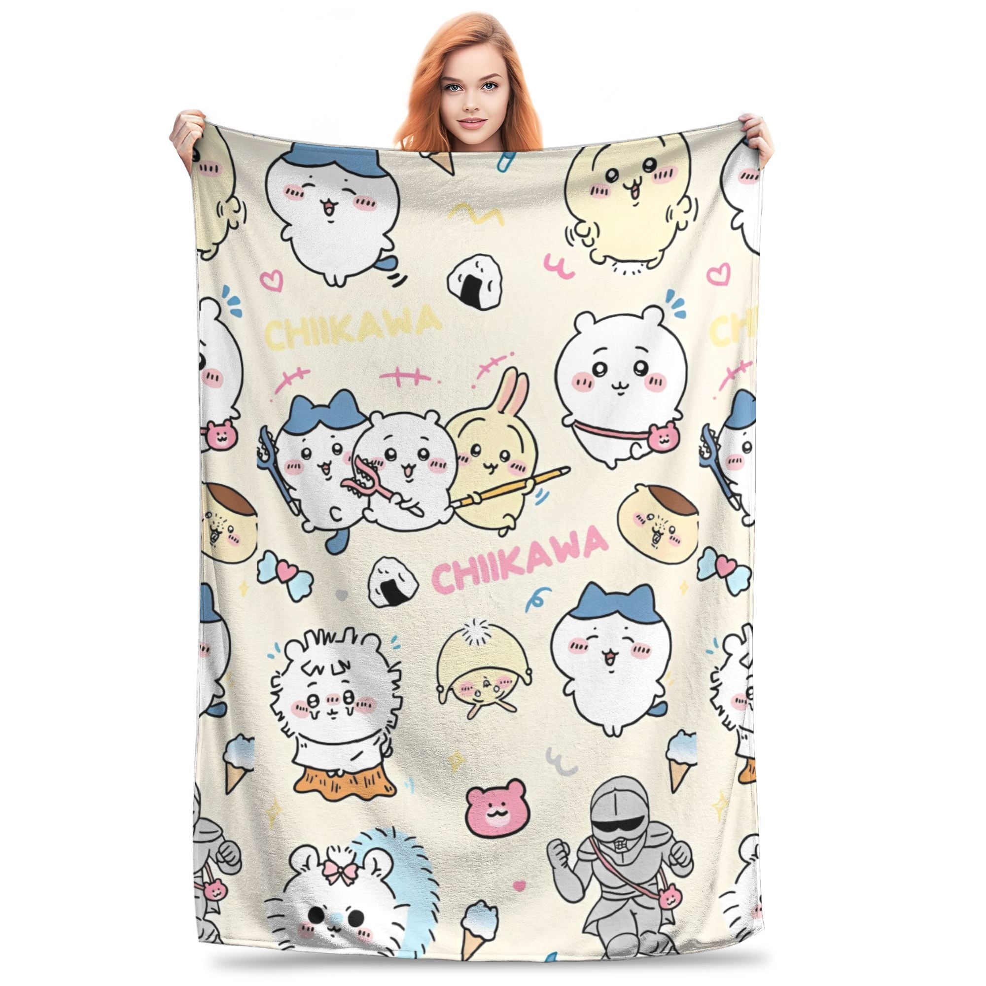 Chiikawas Hachiware Usagi Throw Blanket for Couch Soft Cozy Plush ...