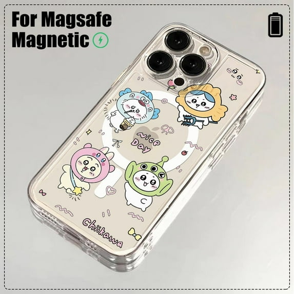 Chiikawas Hachiwares Usagi For Magesafe Magnetic Phone Case for iPhone 16 15 14 Plus 13 12 11 ...