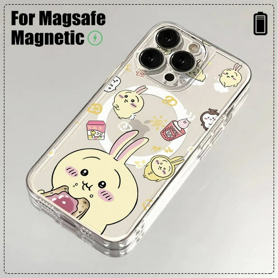 Chiikawas Hachiwares Usagi For Magesafe Magnetic Phone Case for iPhone 16 15 14 Plus 13 12 Mini ...