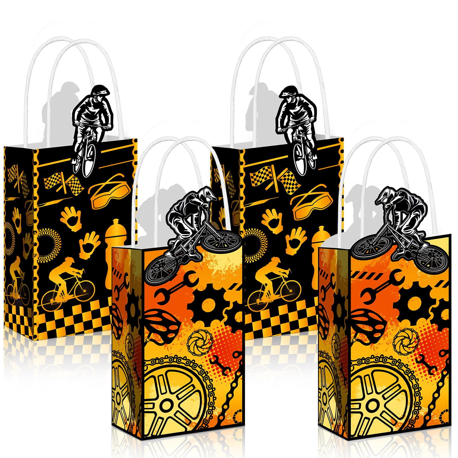 Chiisong 16 Pcs Bike YPF5 Birthday Party Decorations Bike Treat Bag Candy Bike Party Goodie ...