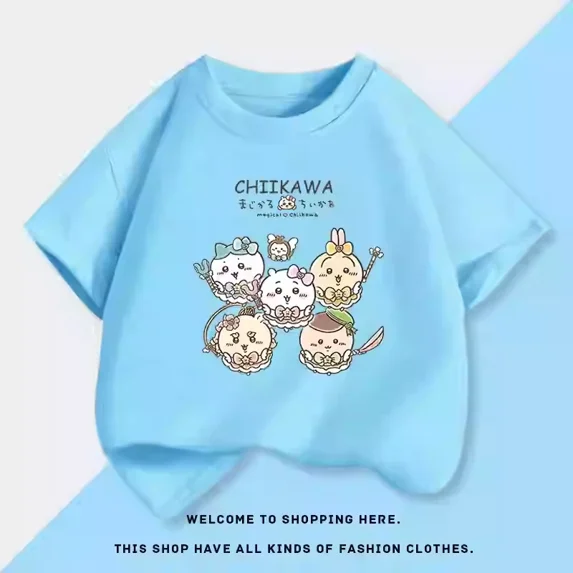 Chikawa Jiyikawa Pure 95% Cotton Short-sleeved T-shirt Clothing 2025 ...