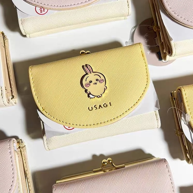 Chikawas Cute Wallet Short Card Holder Hachiware Kawaii Cartoon Compact ...