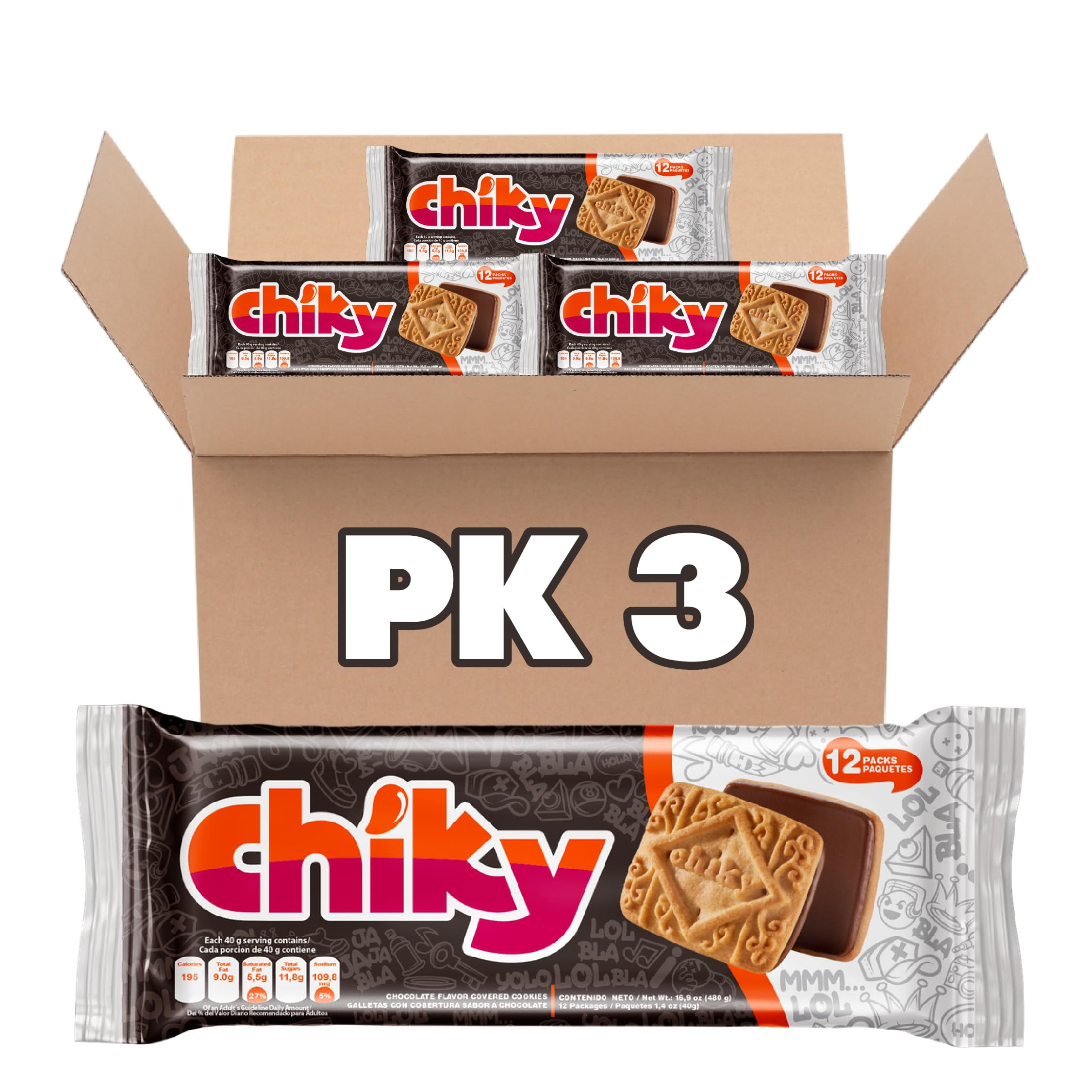 Chiky Chocolate Fudge Cookies, DHF10 Crunchy & Sweet, Smooth Cream ...