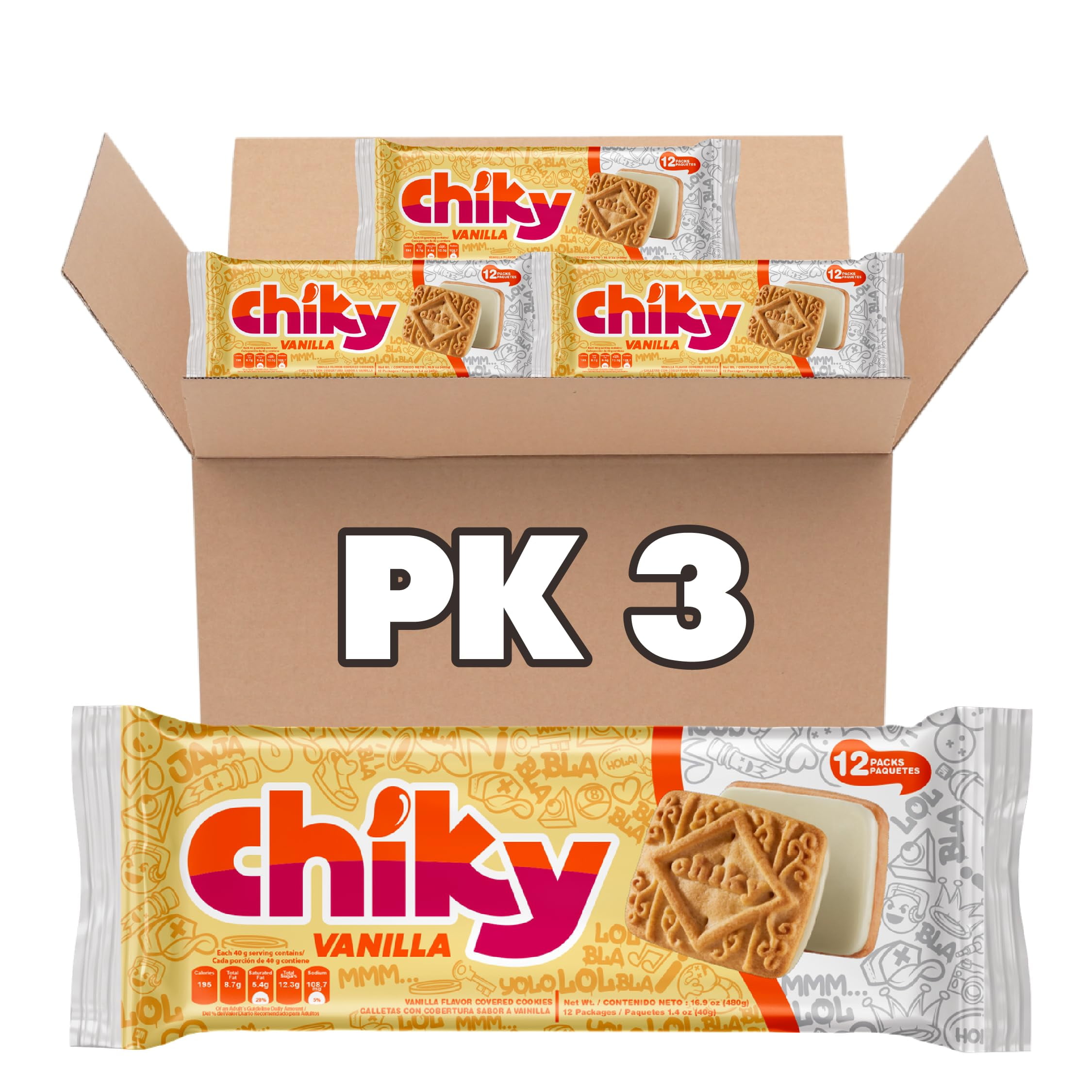 Chiky Vanilla FudgeEGSC Cookies, Crunchy & Sweet, Smooth Cream Center ...