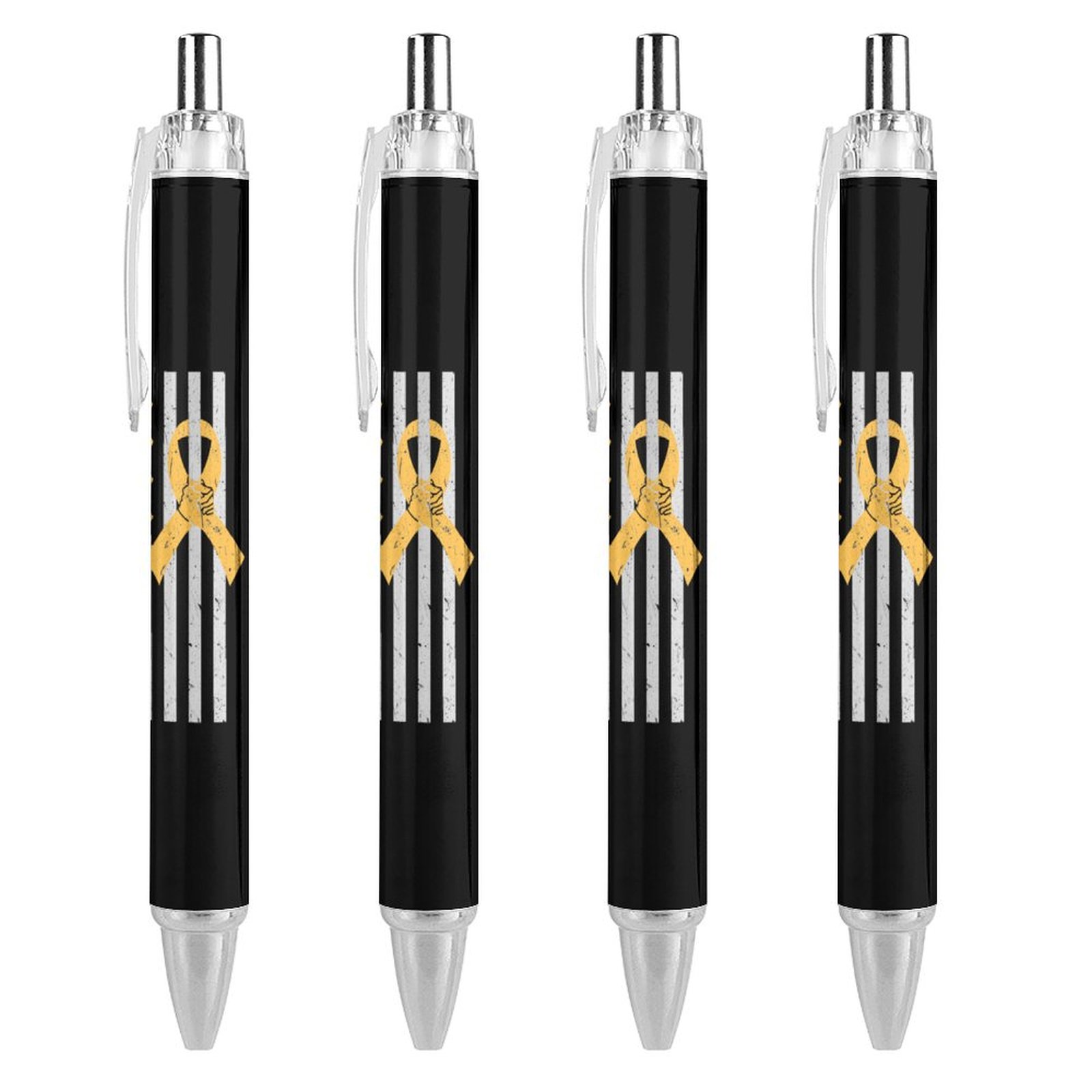 Chil-d-hood Cancer Awareness Month Ballpoint Pen Retractable Pens Black ...