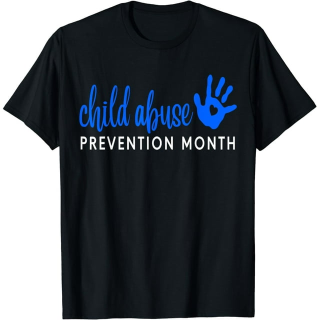 Child Abuse Awareness Month Blue Heart Domestic Violence T-Shirt ...