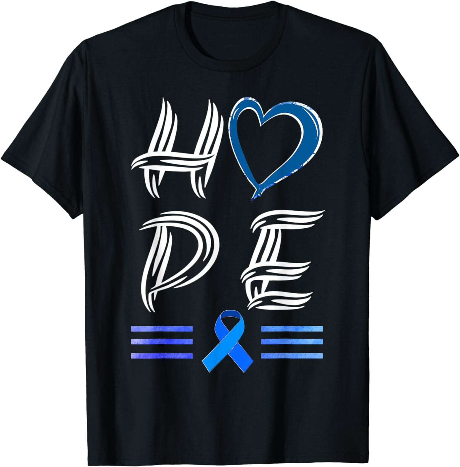 Child Abuse Awareness Shirts Hope Blue Ribbon Shirt - Walmart.com