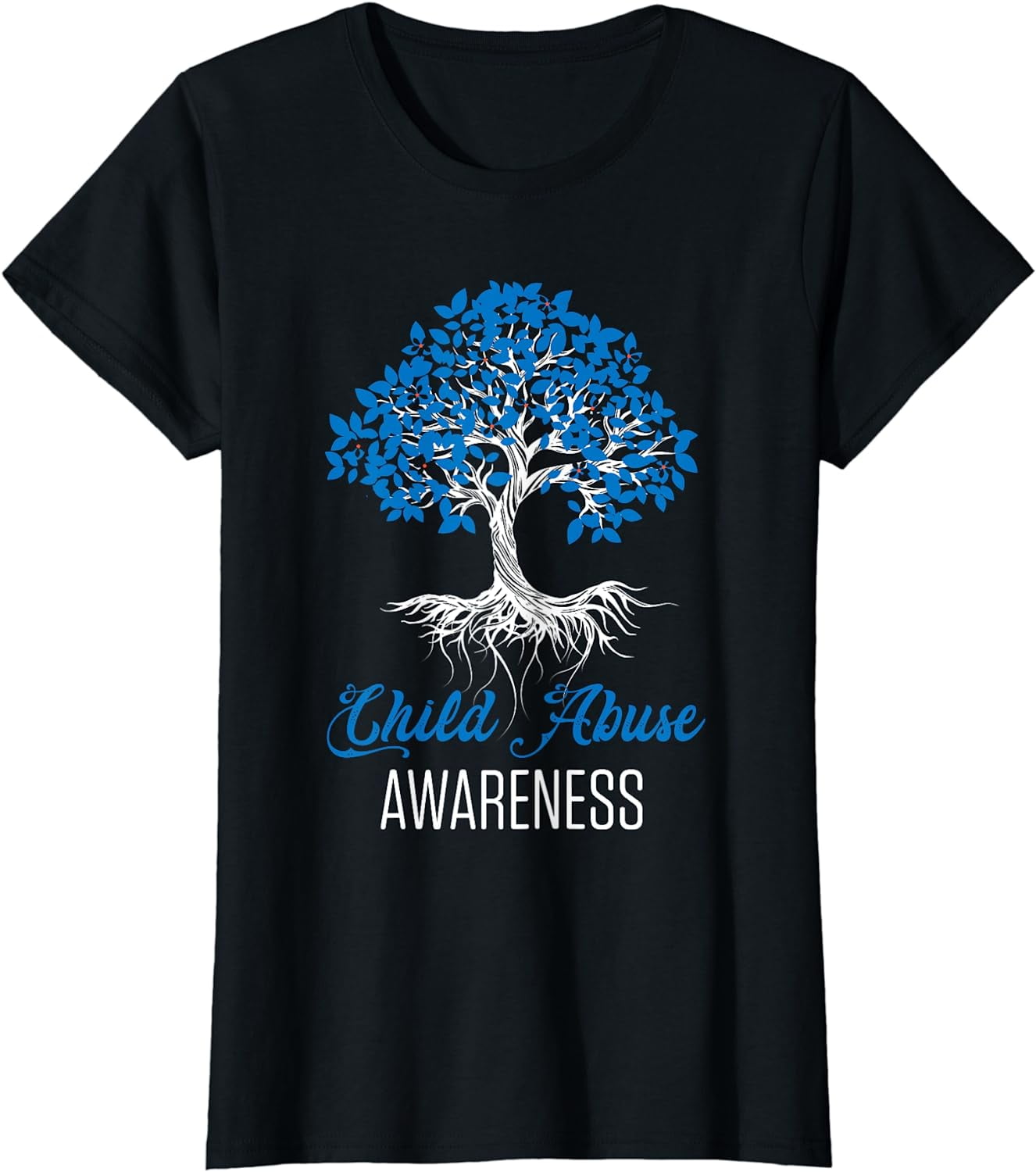Child Abuse Awareness Tree Blue Ribbon April Child Welfare T-Shirt ...
