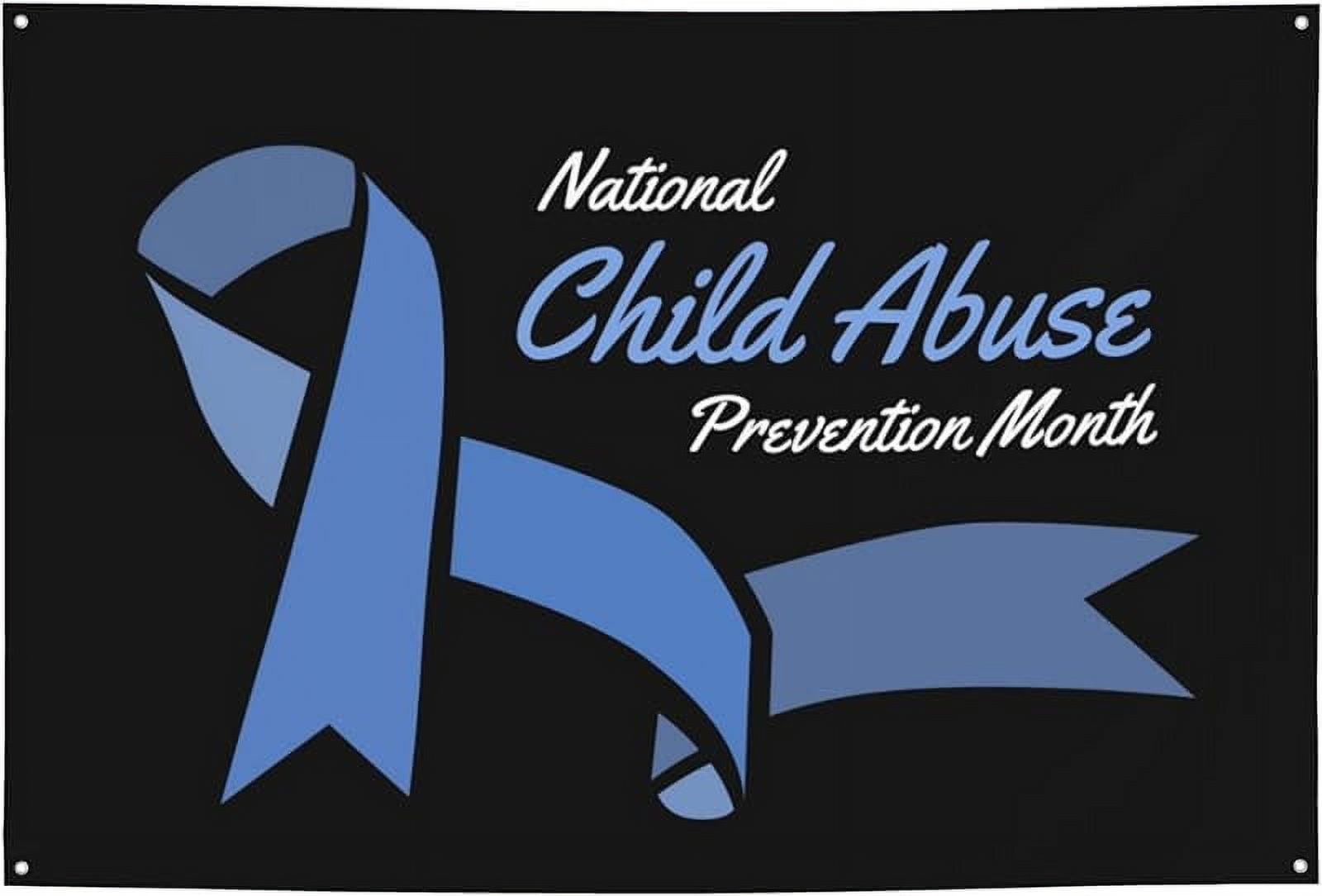 Child Abuse Prevention Awareness Month Blue Ribbon Backdrop Banner ...