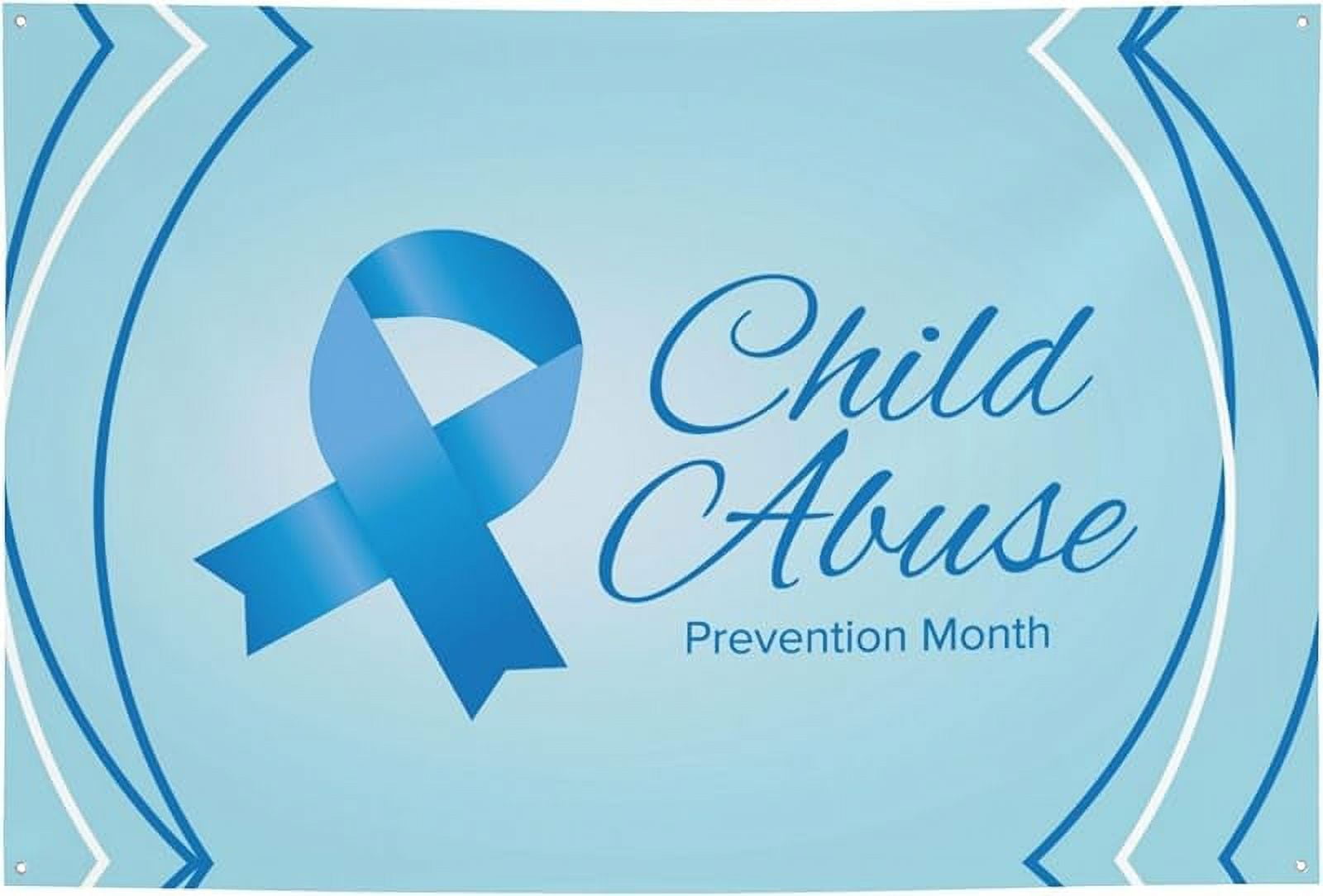 Child Abuse Prevention Awareness Month Blue Ribbon Backdrop Banner ...