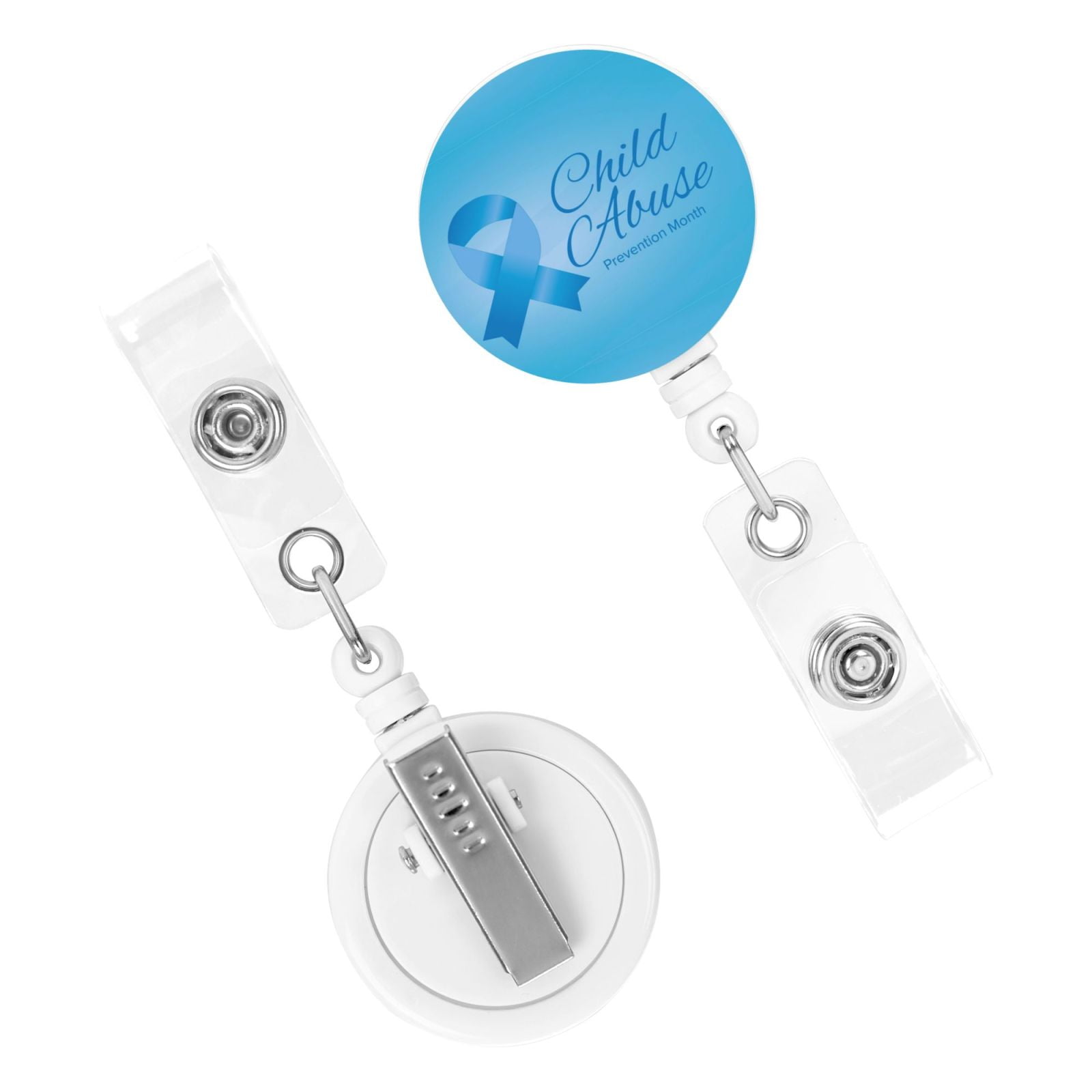 Child Abuse Prevention Awareness Month Blue Ribbon Badge Reel ...