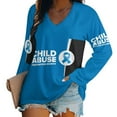 Child Abuse Prevention Awareness Month Blue Ribbon Women's Long Sleeve ...