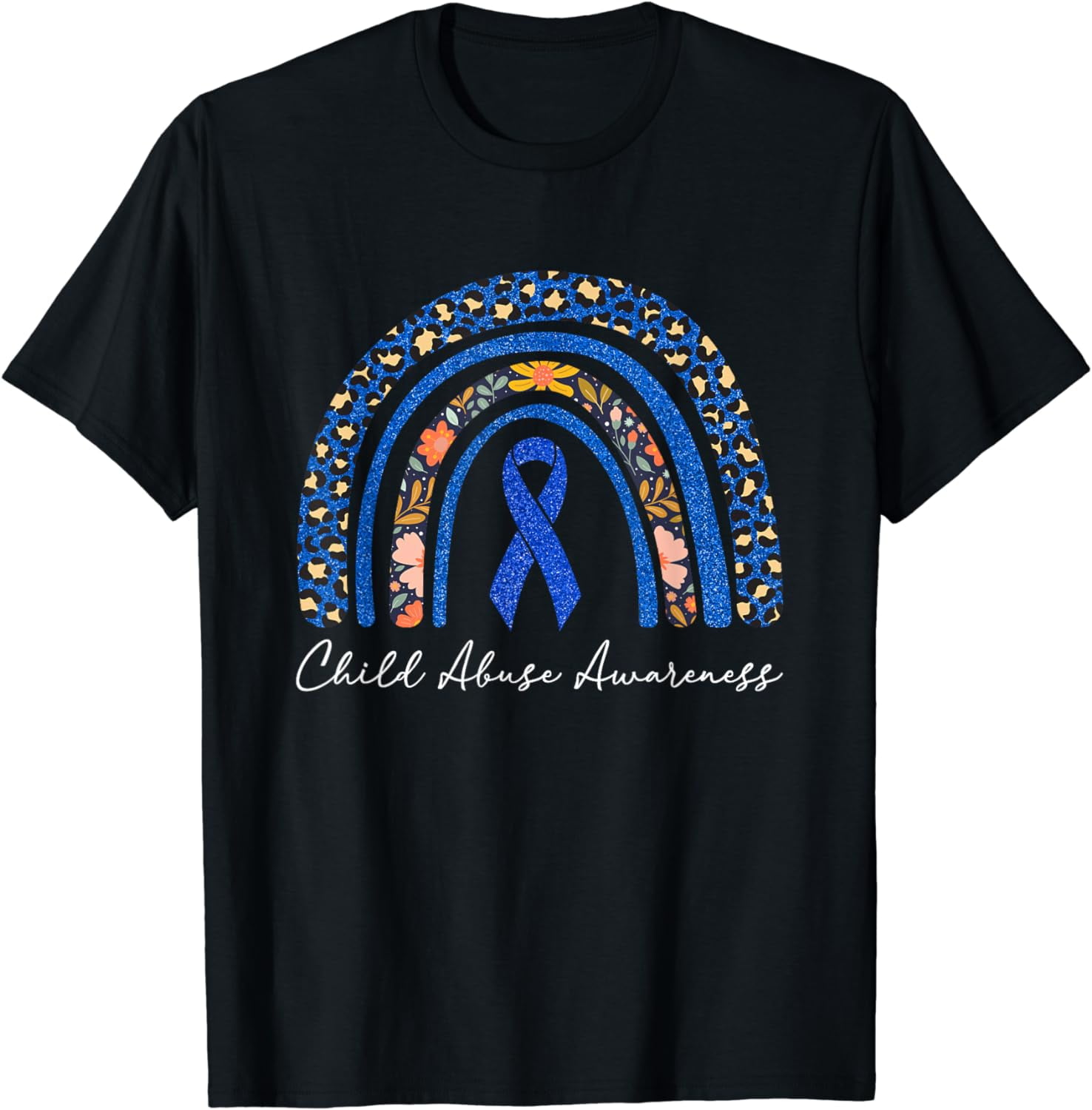Child Abuse Prevention Awareness Month Rainbow T-Shirt - Walmart.com