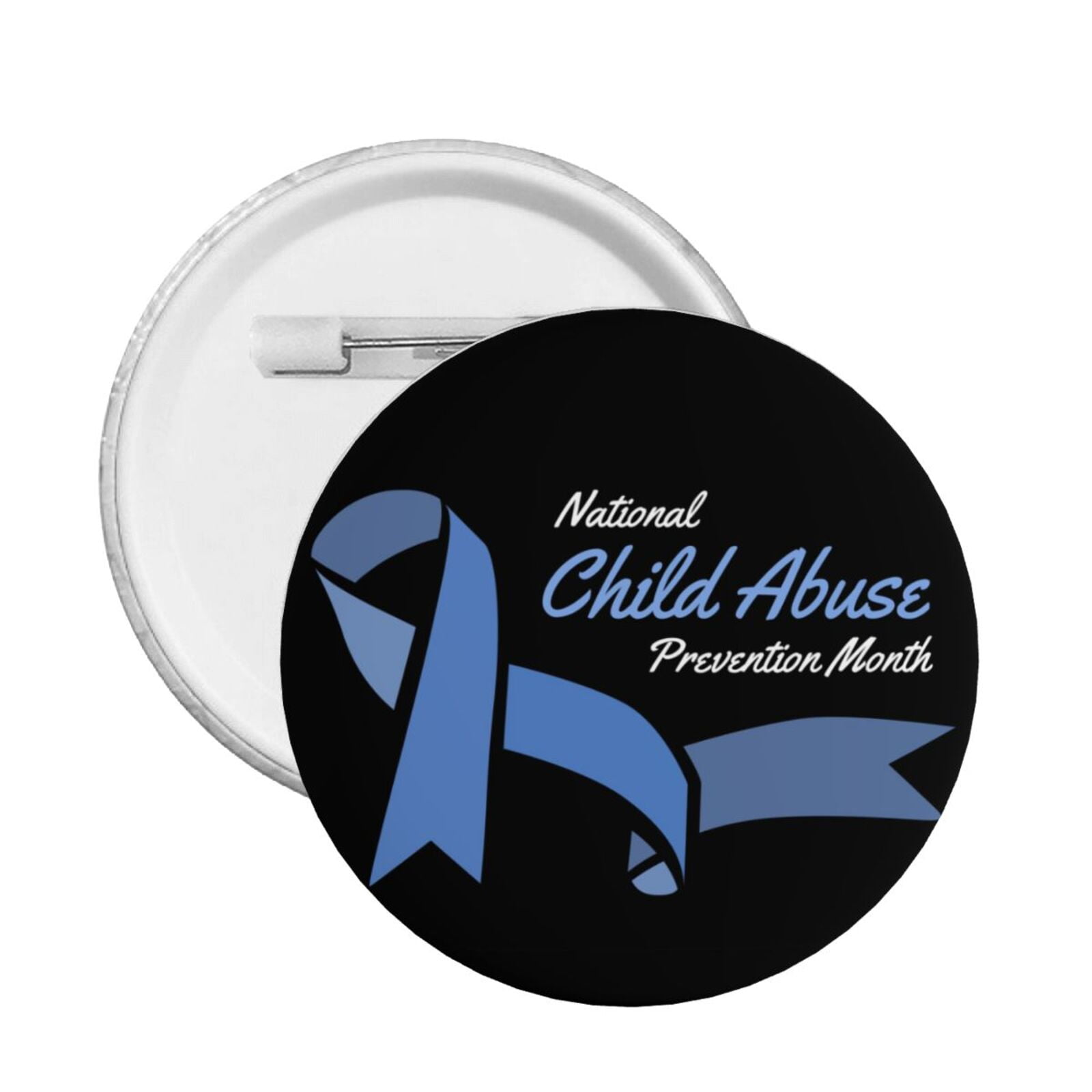 Child Abuse Prevention Awareness Month Round Button Badges for ...